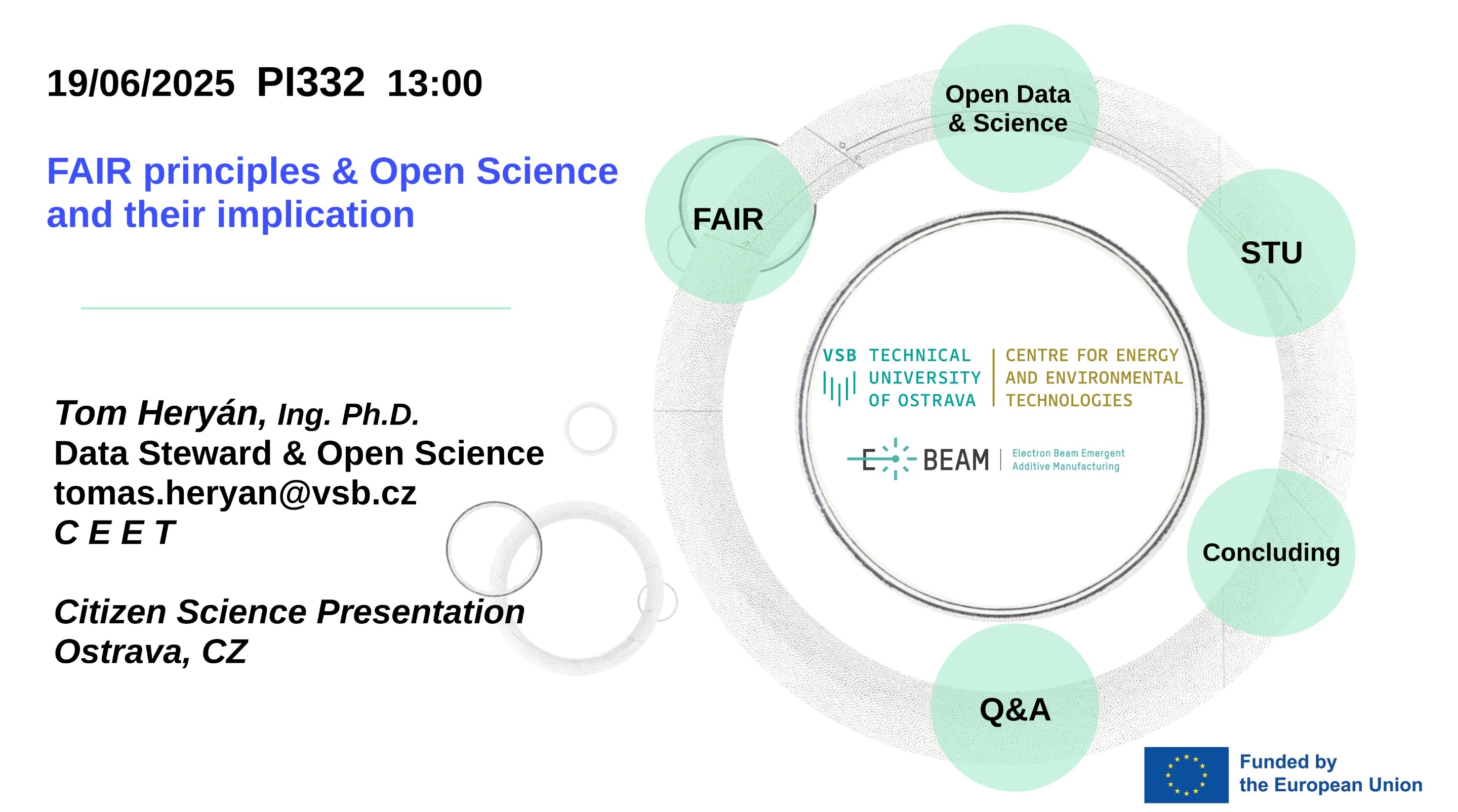 EBEAM workshop: FAIR Data & Open Science - EBEAM: Electron Beam Emergent Additive Manufacturing